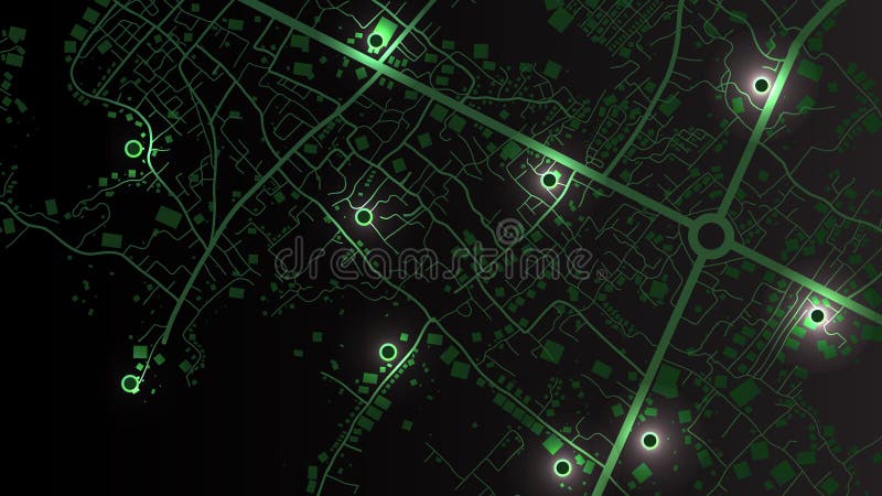 Background of Route Navigation Location Map with Construction Building ...