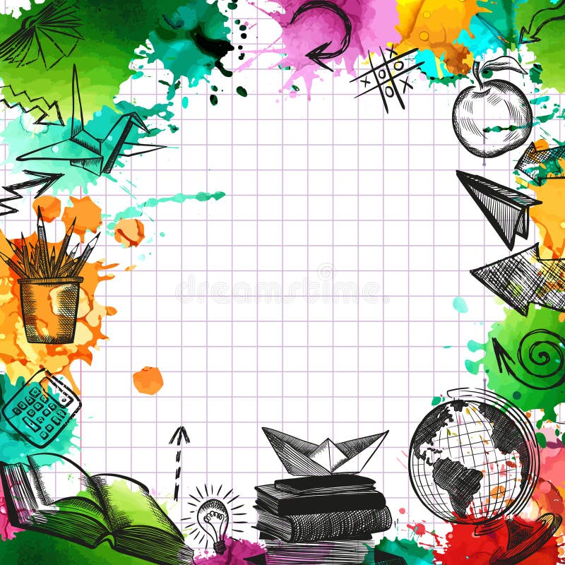 Abstract Background School. Vector Illustration Stock Illustration ...