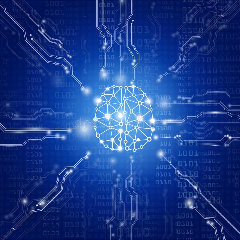 Background Science Technology ,digital Brain Genius with Processor Chip ...