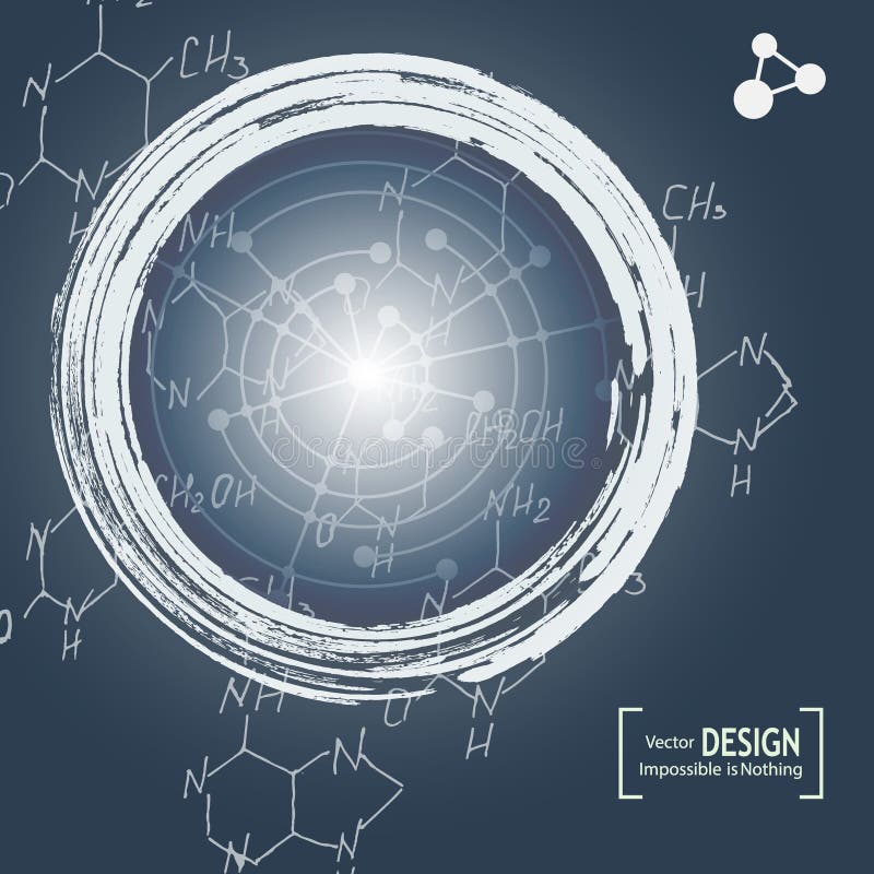 Abstract Background with Scientific Formulas Stock Vector ...