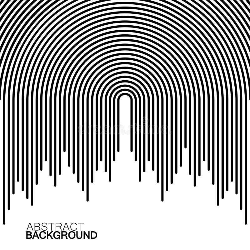 Abstract Background of Semicircles with Lines, Striped Geometric Shapes ...