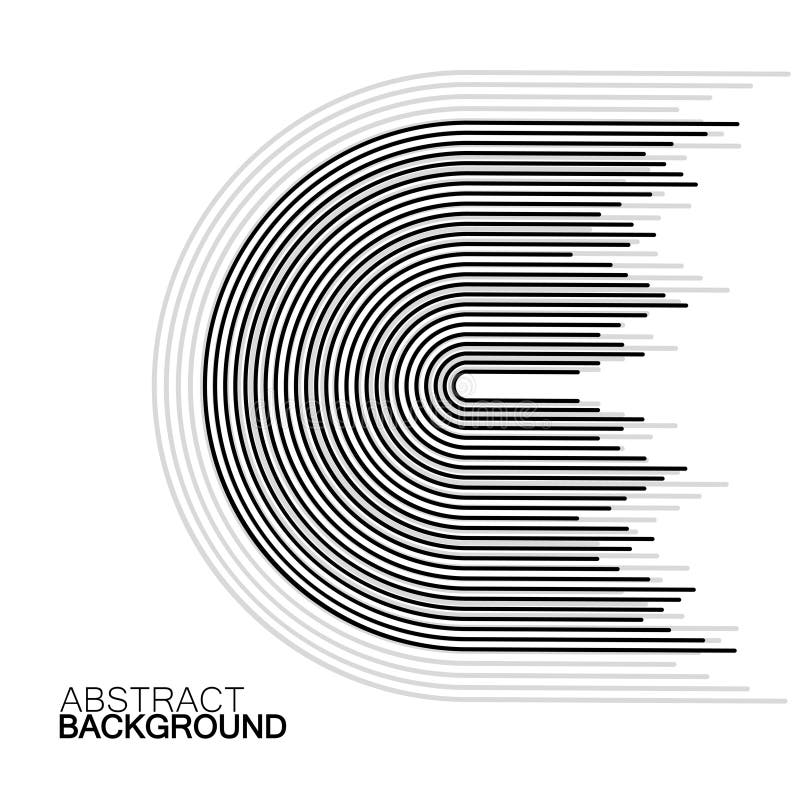 Abstract Background of Semicircles with Lines, Striped Geometric Shapes ...