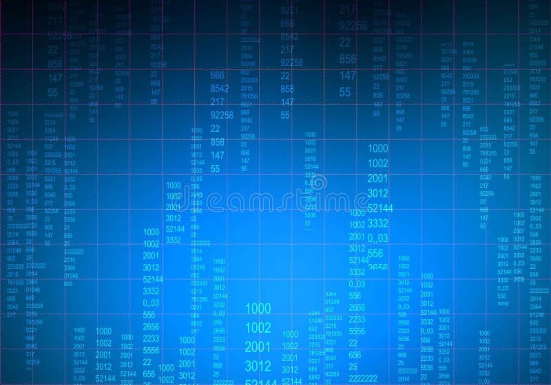 Abstract Background of a Sequence Random Numbers. Stock Illustration ...