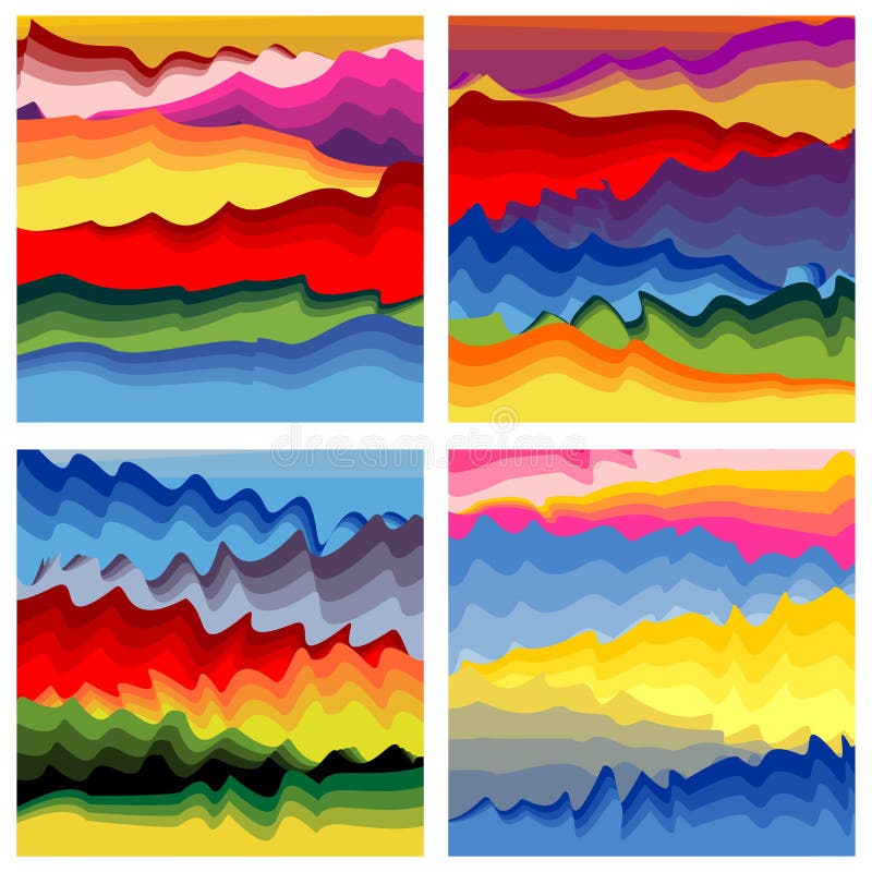 Abstract Background Set stock vector. Illustration of wavy - 74667515