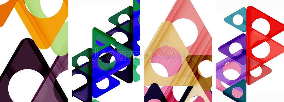 Abstract Background Set Featuring Captivating Triangles. Harmonious ...