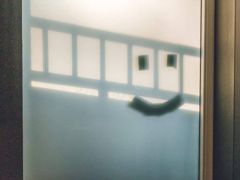 Abstract Background. Shadow on the Wall. Smiley. Stock Image - Image of ...