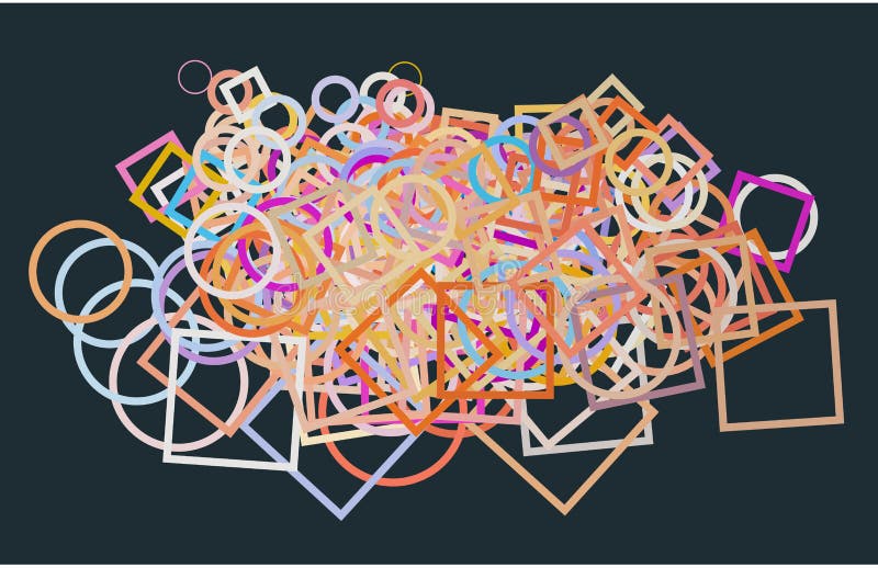 Abstract Background with Shape of Ellipse & Square Box Pattern ...