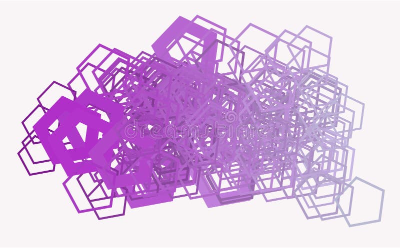 Abstract Background with Shape of Pentagon Pattern. Drawing ...