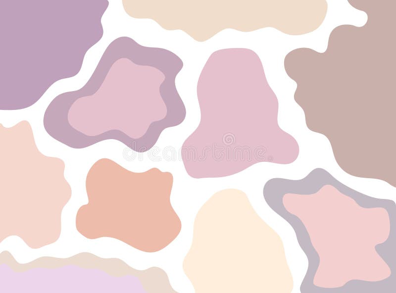 Abstract Background with Shapeless Forms Vector Illustration in Pastel ...
