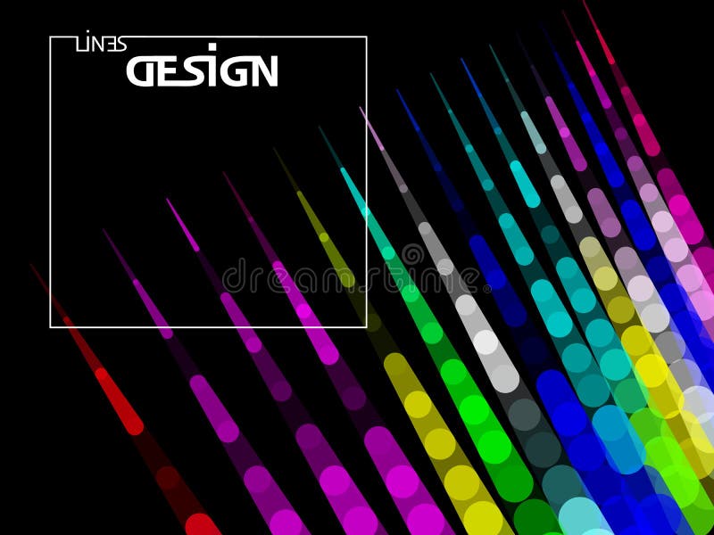 Abstract Background with Sharp Lines from Color Dots. Vector Ill Stock ...