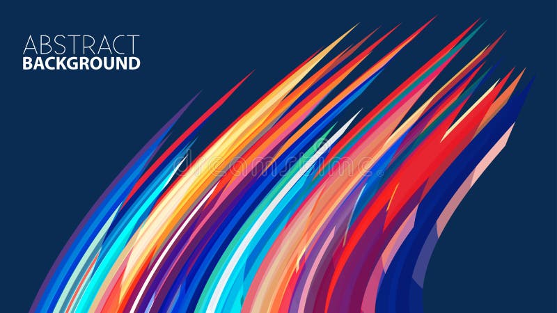 Abstract Background with Sharp Multicolor Curved Stripes Stock Vector ...