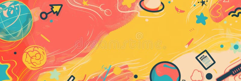Abstract Background with Shimmering Gradient of Pastel School Colors ...