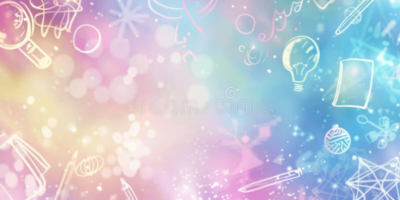 Abstract Background with Shimmering Gradient of Pastel School Colors ...