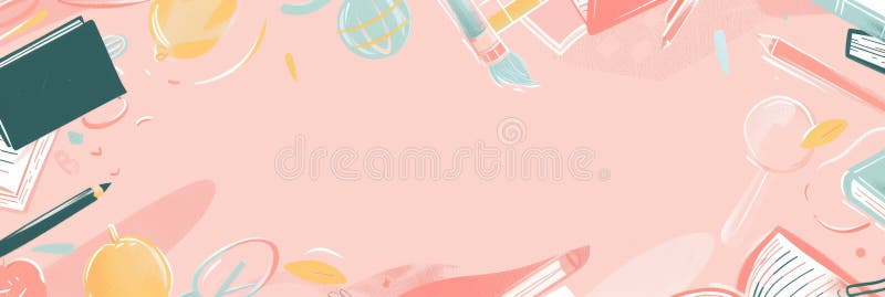 Abstract Background with Shimmering Gradient of Pastel School Colors ...