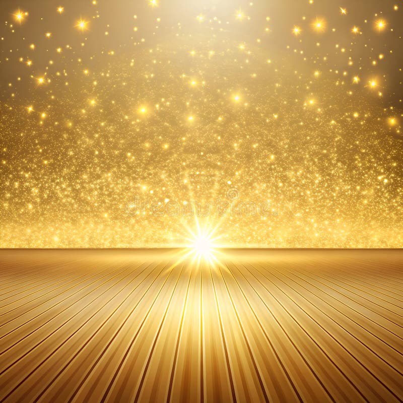 Abstract Background with Shining Golden Floor Stock Illustration ...