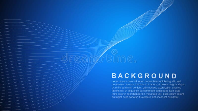 Abstract Background with Shining Waves. Futuristic Technology Concept ...