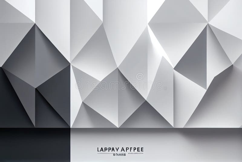 Abstract Background with a Shiny Silver Triangles Pattern. Generative ...