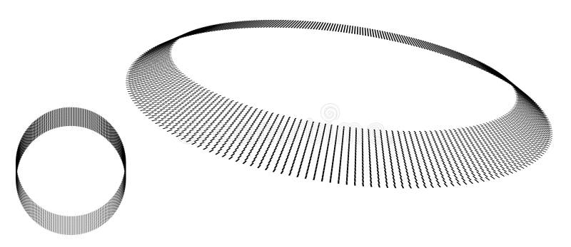 Abstract Background with Short Lines in Circle with Perspective. Art ...