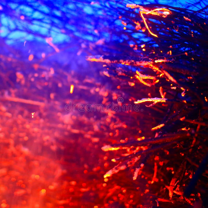 Abstract Background Shot from Red Blaze and Blue Stock Image - Image of ...