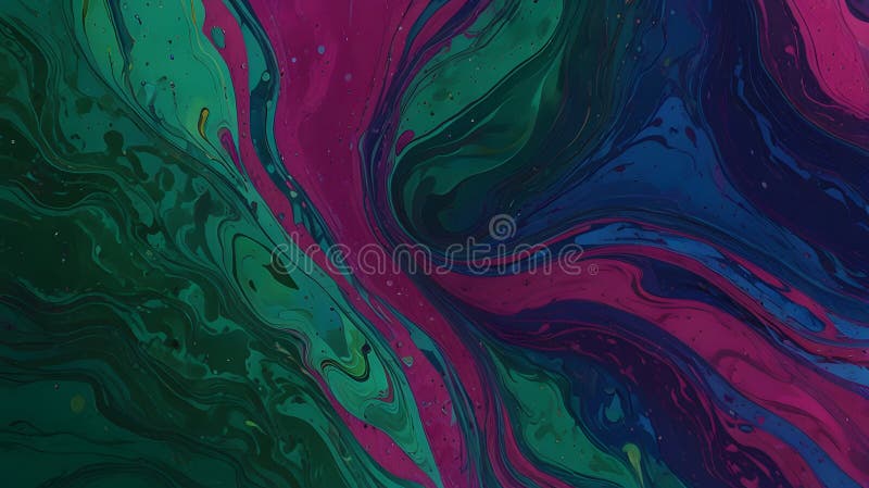 Abstract Background Showcases Fluid, Marbled Patterns in Emerald Green ...