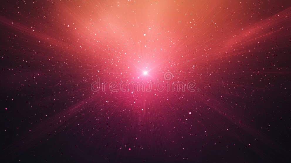 Abstract Background Showing a Bright Star Exploding in a Pink and ...
