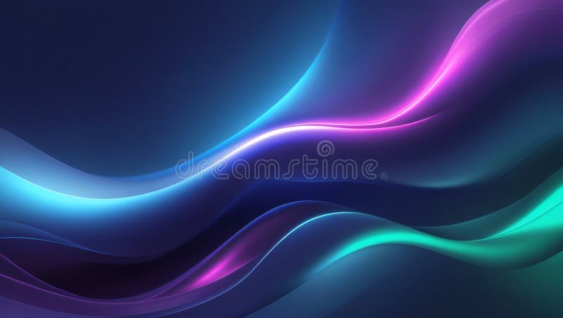 Abstract Background Showing Flowing Blue and Purple Neon Lights Stock ...
