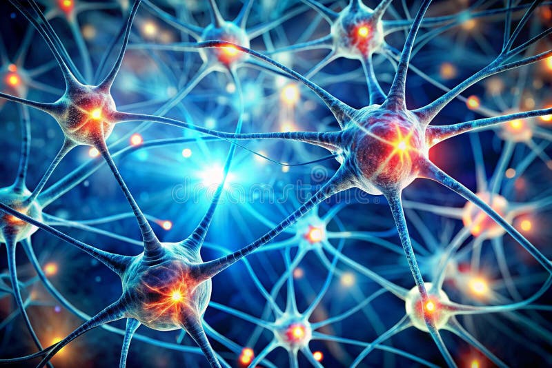 Neurons Abstract Background. Close Up Stock Illustration - Illustration ...