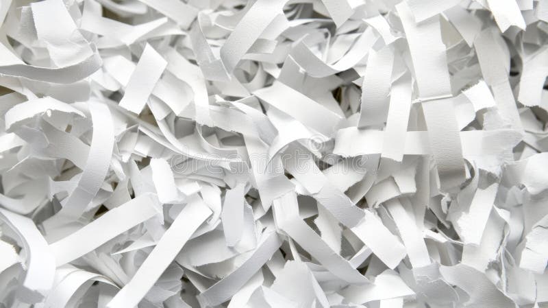 Abstract Background of Shredded White Paper Strips, Texture, Security ...