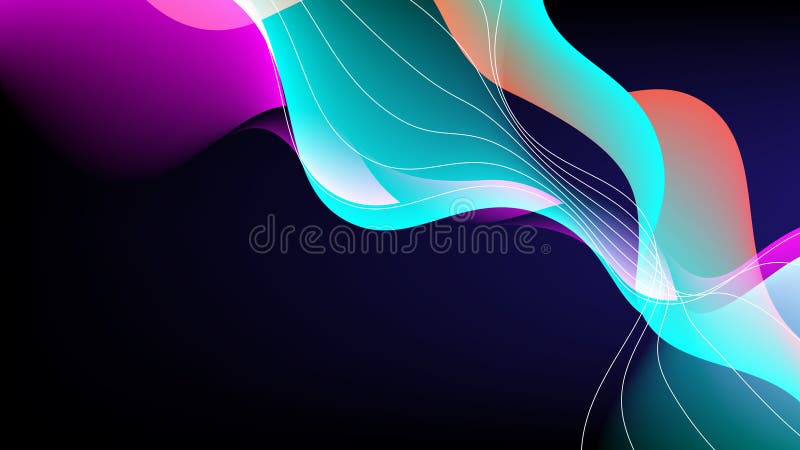 Abstract Background Signal Communication. Wave Flow Twist Vibrant Stock ...