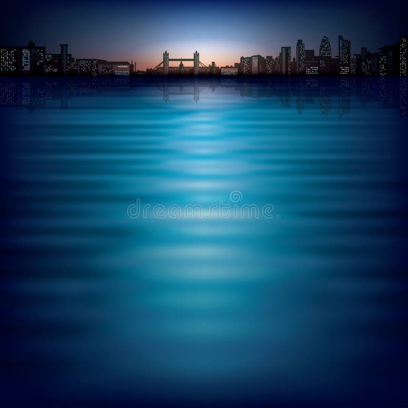 Abstract Background with Silhouette of London Stock Vector ...