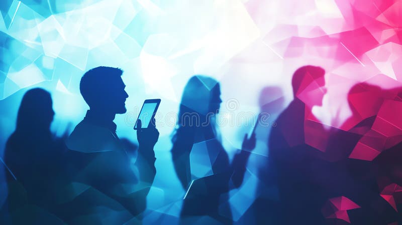 Abstract Background Silhouettes Digital Devices Stock Photos - Free ...