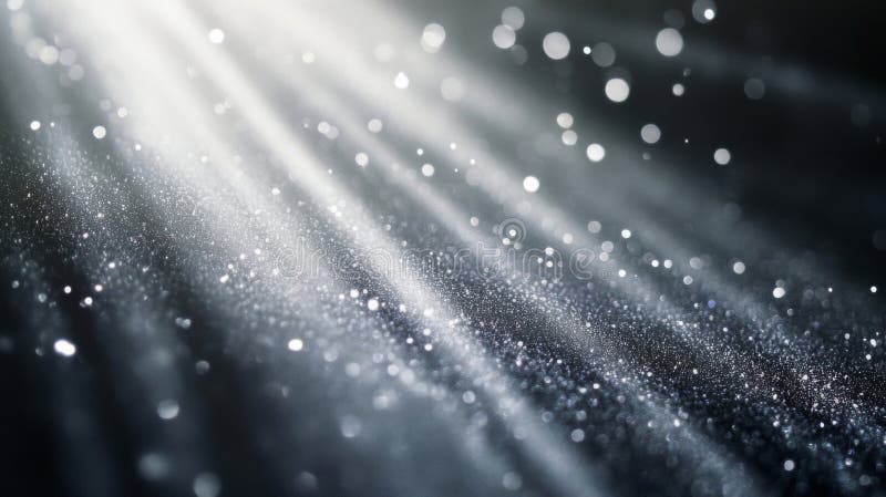 Abstract Background with Silver Glitter and Light Rays Stock ...