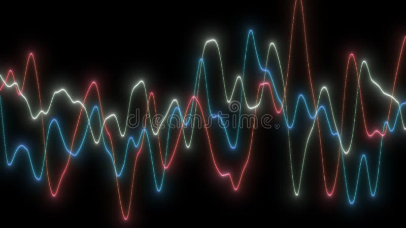 Abstract Background of Sine Wave Colored Lines. Stock Video - Video of ...