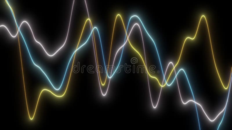 Abstract Background of Sine Wave Colored Lines. Stock Footage - Video ...