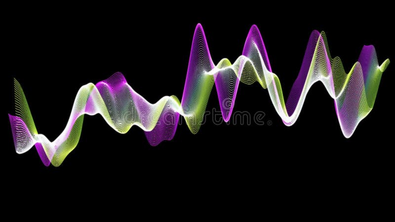 Abstract Background of Sine Wave Colored Lines. Stock Footage - Video ...
