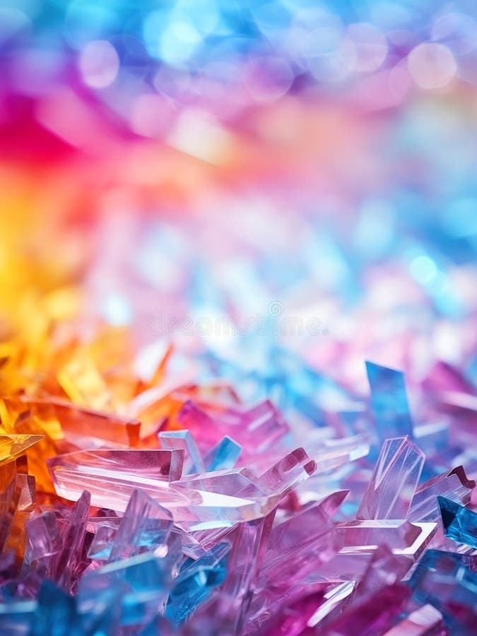 Abstract Background of Small Pieces of Colored Shredded Glass Stock ...