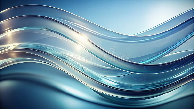 An Abstract Background Smooth Curves Light Transferent Glass Wavy ...