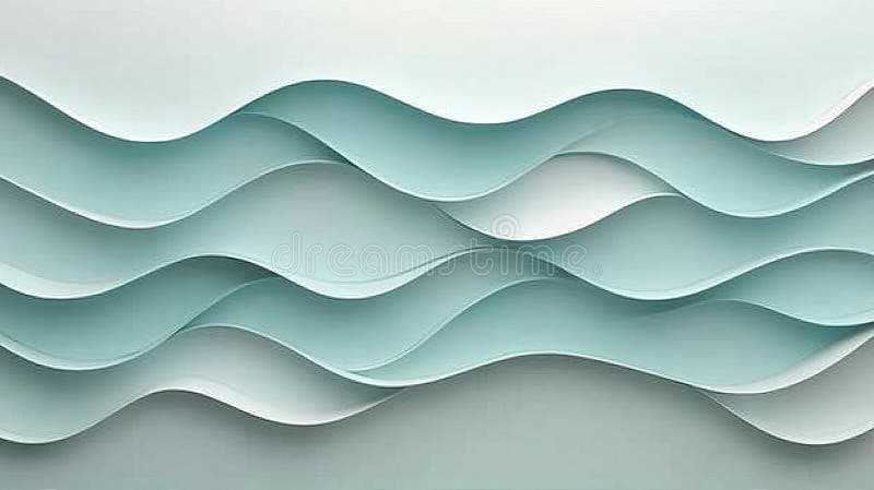 Abstract Background, Smooth Green Wave Patterns, Nature Inspired ...