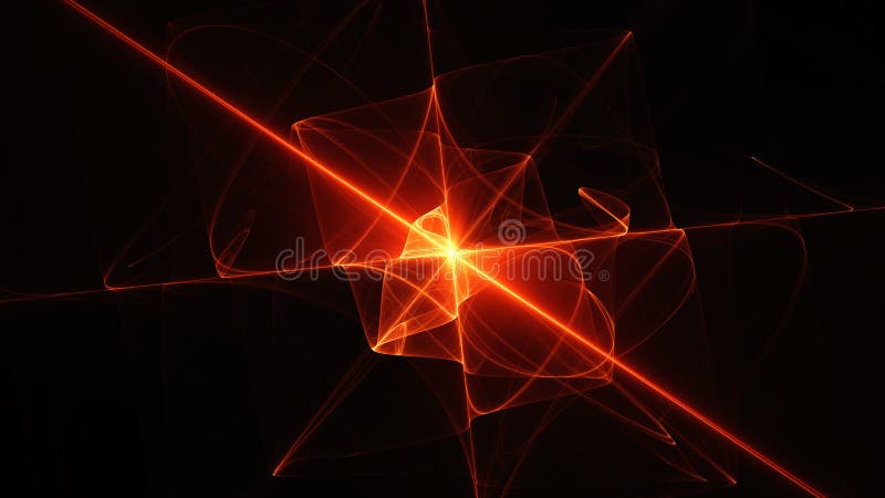 Abstract Background, Smooth Red Lines on a Black Background Stock ...