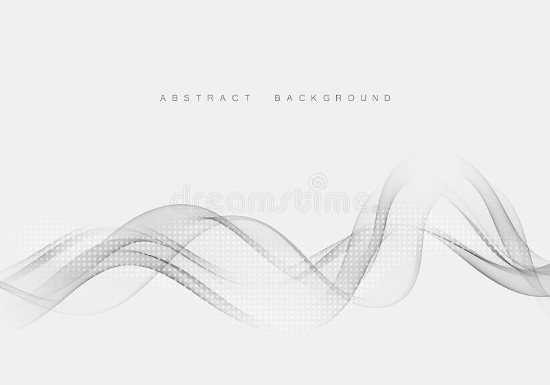 Abstract Background with Smooth Swoosh Line Gray Lane. Stock ...