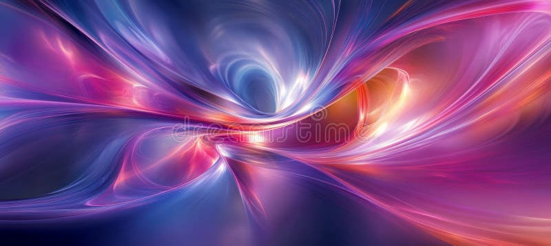 Abstract Background with Smooth Vibrant Lines of Dynamic Color Flow ...