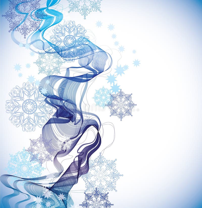 Abstract Background with Snowflakes Stock Vector - Illustration of ...