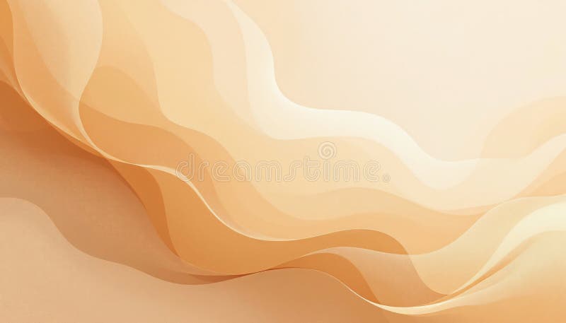 Abstract Color with Soft, Flowing Beige Waves Background Stock ...