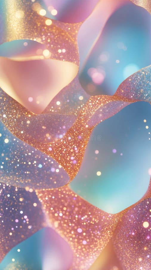 Abstract Background with Soft, Flowing Pastel Colors and Sparkling ...