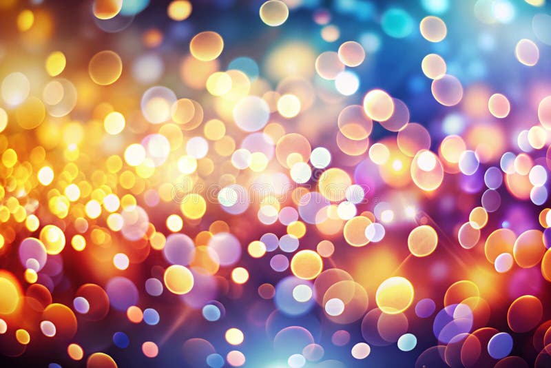 Abstract Background with Soft Focus Bokeh Lights Stock Illustration ...