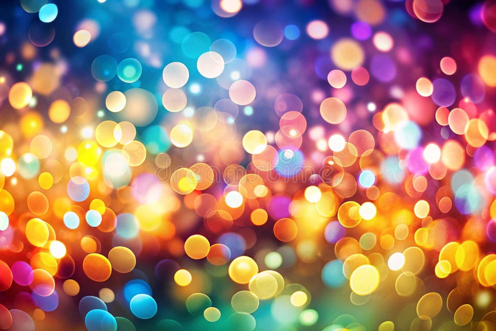 Abstract Background with Soft Focus Bokeh Lights Stock Illustration ...