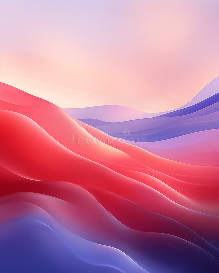 Abstract Background with Soft Pastel Waves with Multi Colored Gradients ...