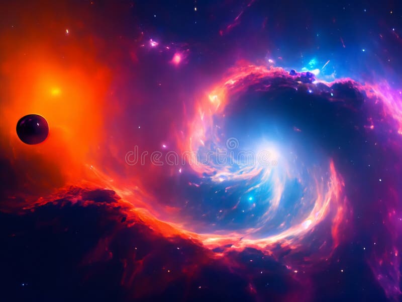 Abstract Background with Space Stars Stock Illustration - Illustration ...