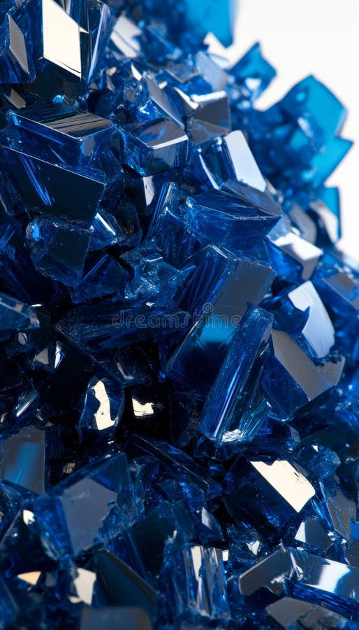 Abstract Background of Sparkling Blue Ice Cubes, Crystal Clear ...