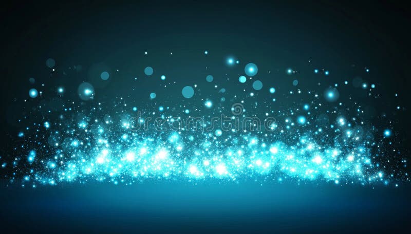Abstract Background with Sparkling Blue Lights, Glitter and Shimmer ...